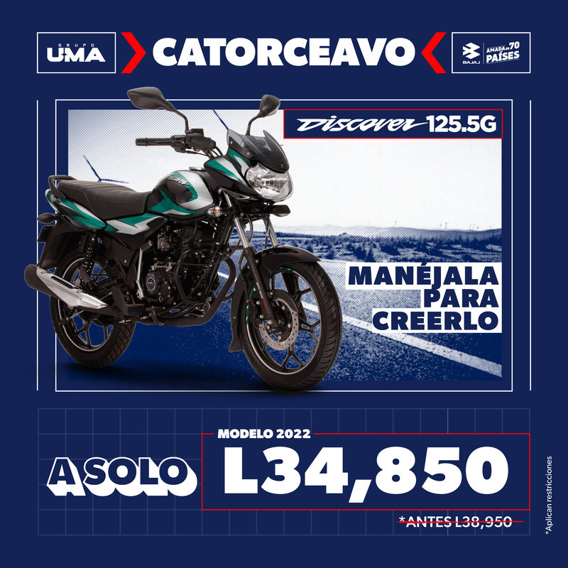 Bono Catorceavo | Motos Bajaj | Grupo UMA Honduras