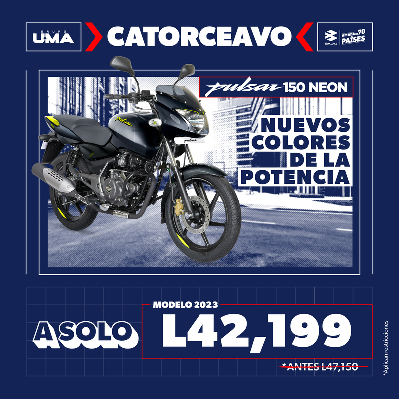 Bono Catorceavo | Motos Bajaj | Grupo UMA Honduras